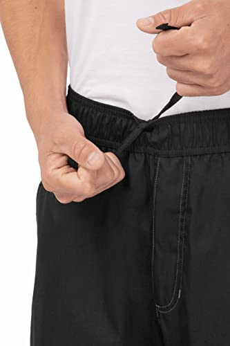 Chef Works Men's Cool Vent Baggy Chef Pants, Black, Medium