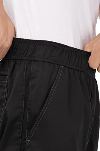 Chef Works Men's Cool Vent Baggy Chef Pants, Black, Medium