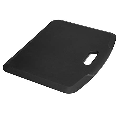 Mount-It! Anti Fatigue Floor Mat | Standing Comfort Mat for Standing Desk, Home, Office, Kitchen, Garage | Anti-Slip Washable Surface| 18"x22" | Rubberized Gel Foam Black