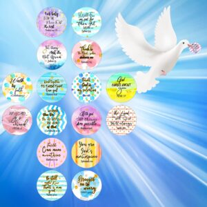 35 Pcs Christian Magnets Inspirational Refrigerator Magnets Motivational Fridge Magnets Round Quotes Spiritual Bible Verse Magnets for Fridge Supplies,1.35 Inches Diameter(Bible Verses)