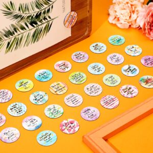 35 Pcs Christian Magnets Inspirational Refrigerator Magnets Motivational Fridge Magnets Round Quotes Spiritual Bible Verse Magnets for Fridge Supplies,1.35 Inches Diameter(Bible Verses)