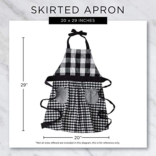 DII Women's Spring & Summer Apron Collection Adjustable, Two Large Pockets & Extra Long Ties, One Size Fits Most, Sweet Bee