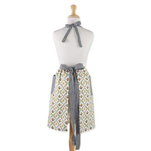 DII Women's Spring & Summer Apron Collection Adjustable, Two Large Pockets & Extra Long Ties, One Size Fits Most, Sweet Bee