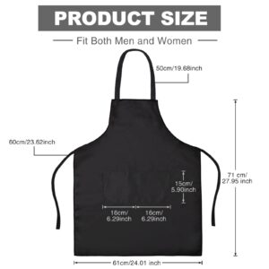 Tarpop 24 Pack Bib Aprons Unisex Commercial Apron Resistant Apron Kitchen BBQ Crafting Aprons for Women Men Chef (Black)