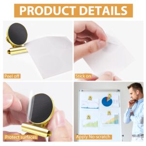 8 Pack Refrigerator Magnets Fridge Magnets Magnetic Clips Heavy Duty Magnetic Clips Perfect for Refrigerator Whiteboard Magnets Photo Displays Home School Use(Gold)