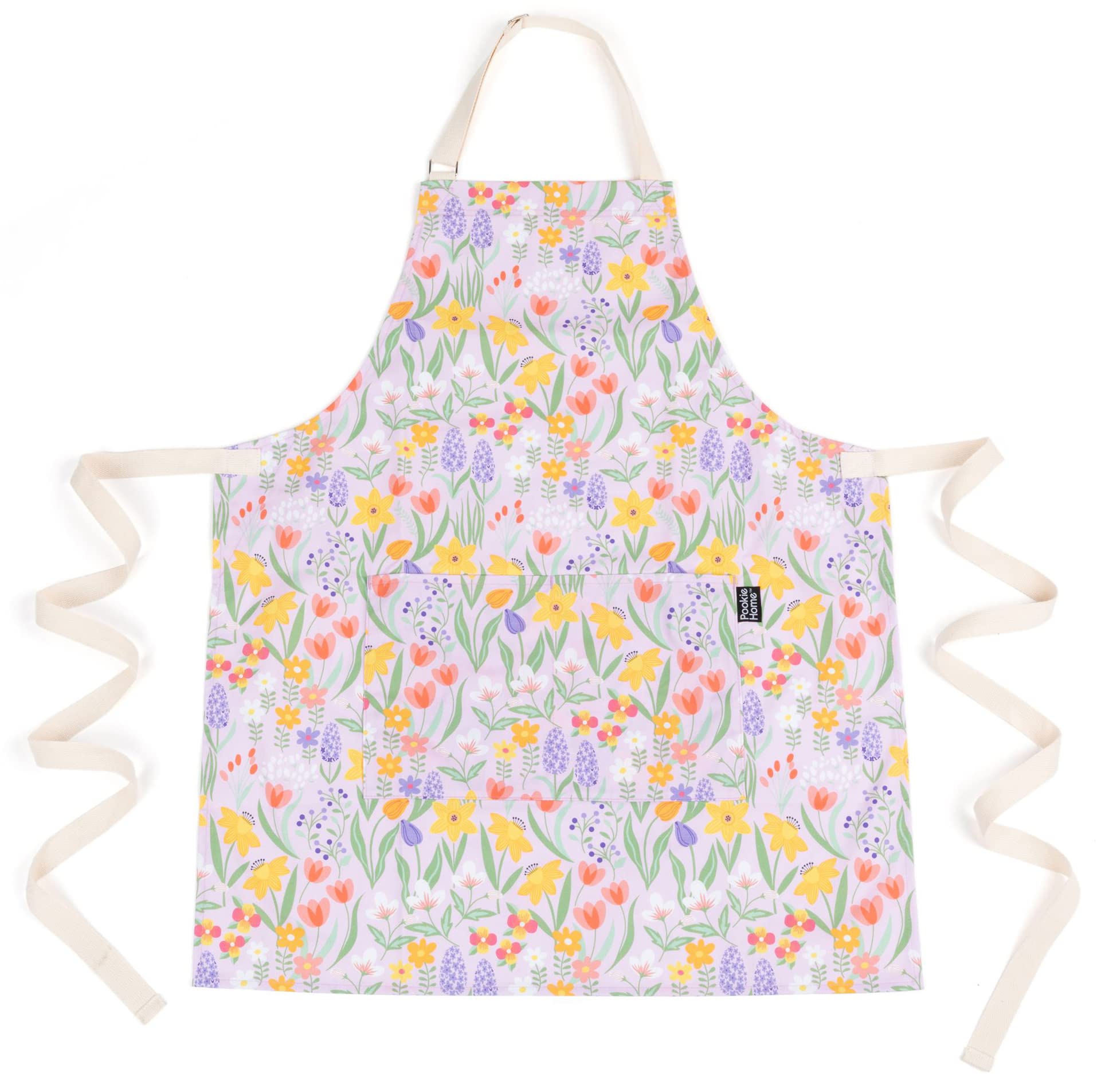 Pookie Home Premium Aprons for Women with Pockets- Cute Aprons for Cooking- Stain Resistant Kitchen Aprons for Men and Women