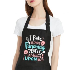 gvlrbut funny aprons for women with pockets - baking gifts for bakers cute cooking aprons for men chef kitchen, baking accessories for dad mom friends birthday mother’s day husband wife