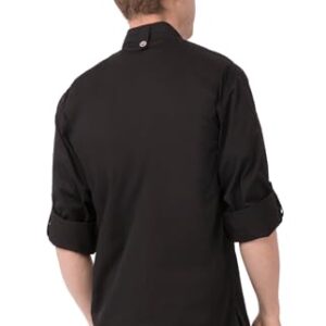 Chef Works Men's Hartford Chef Coat, Black, Medium