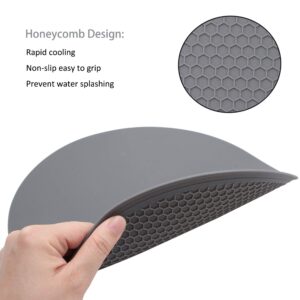 Tongjude Silicone Microwave Mat - 11.7" x 11.7" - Protect From Spill Overs, Non-Slip Silicone Trivet Mats, Hot Pot Holders, Jar Opener,Silicone Drying Mat, Dishwasher Safe