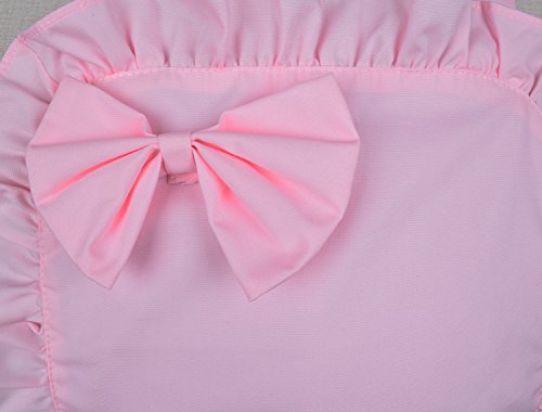 Cute Girls Bowknot Lady's Kitchen Restaurant Women's Cake Apron Fashion Funny Aprons for Christmas Gift (Pink)