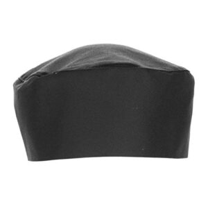 chef works unisex chef beanie, black, one size