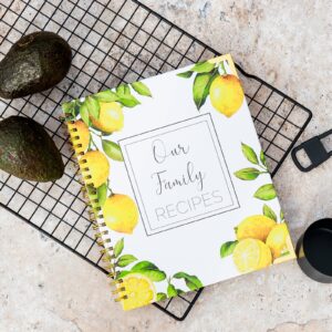 Recipe Book To Write In Your Own Recipes - Blank Family Cook Book Journal to Create Your Own DIY 100 Page Cookbook - Spiral Bound Recipe Organizer, Empty Recipe Notebook with Hardcover & Thick Paper