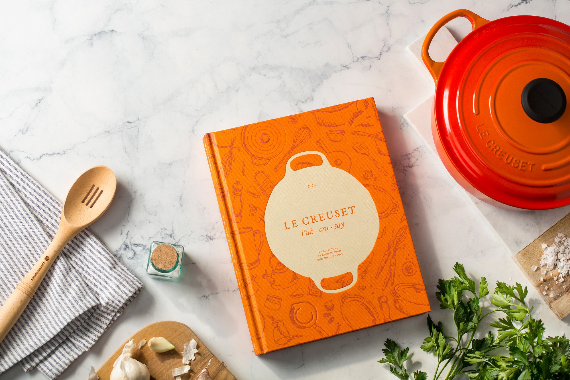 Le Creuset Cookbook, Orange, 8.75" x 11"