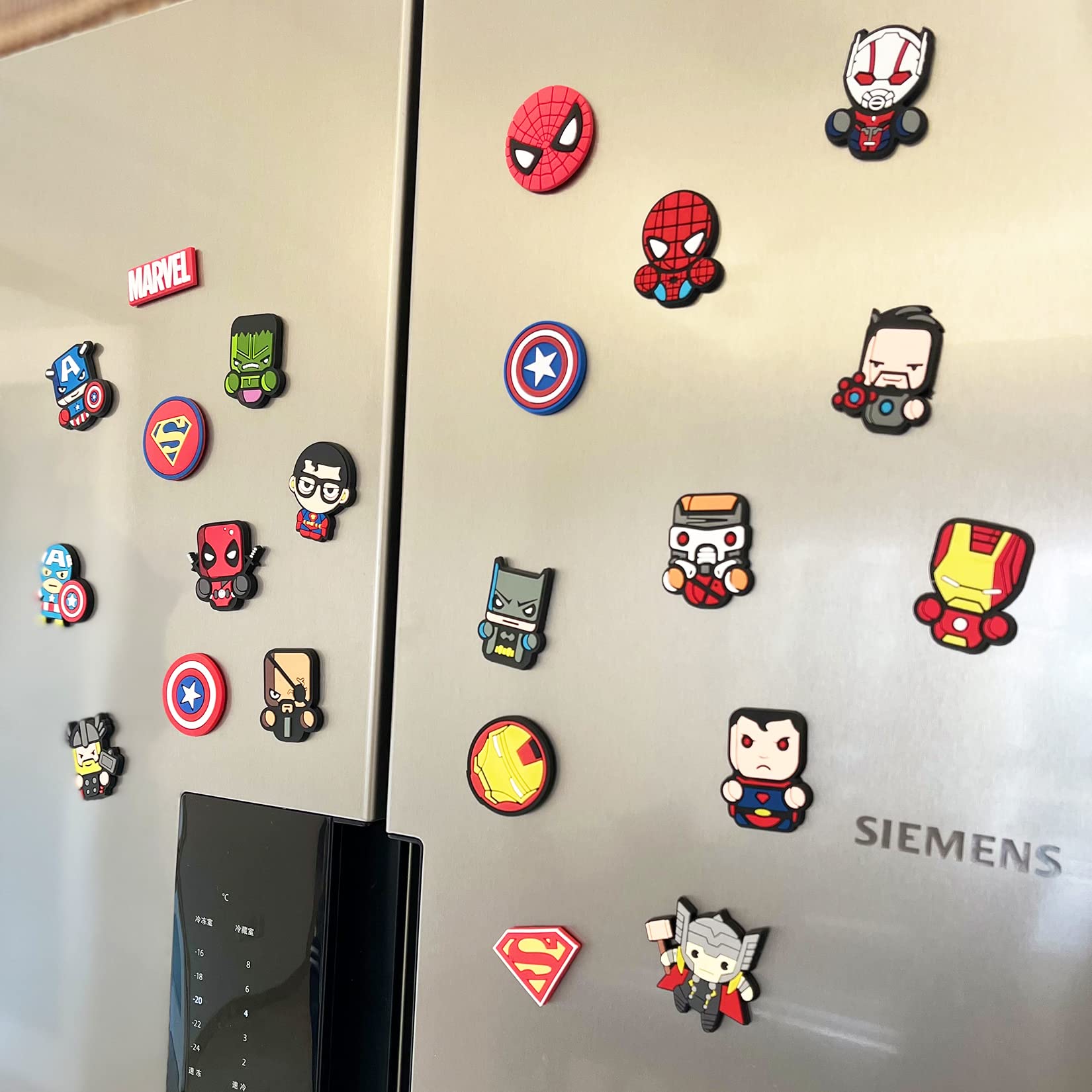 New The Avengers Refrigerator Magnets-Marvel Heroes Fridge Magnets- Set of 22 Marvel Characters-Final Battle Perfect Decorative Magnet (The Avengers)