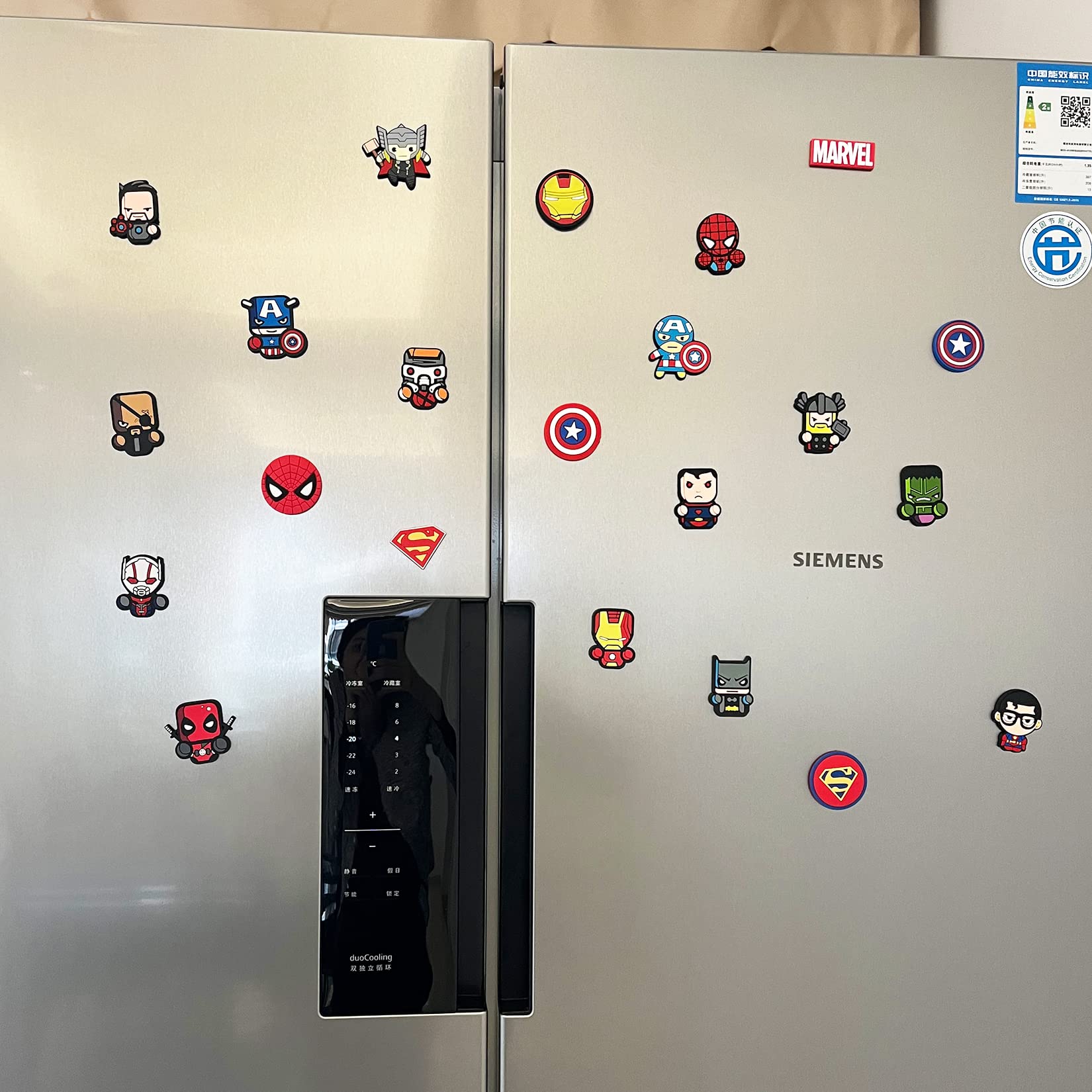 New The Avengers Refrigerator Magnets-Marvel Heroes Fridge Magnets- Set of 22 Marvel Characters-Final Battle Perfect Decorative Magnet (The Avengers)