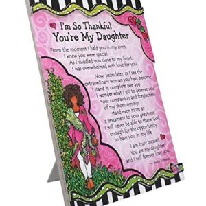 Blue Mountain Arts Daughter Magnet with Easel Back—Birthday, Holiday, Graduation, or "I Love You" Gift by Suzy Toronto, 4.9 x 3.6 Inches (I’m So Thankful You’re My Daughter)