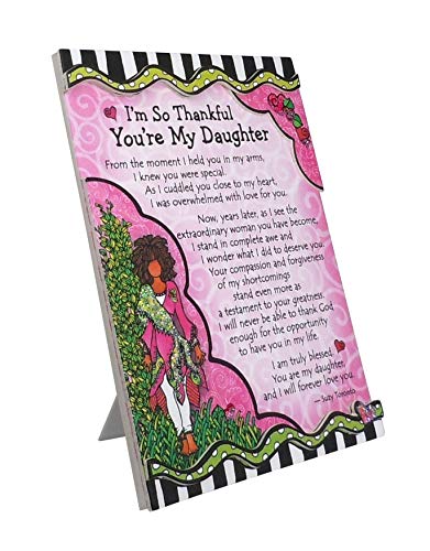 Blue Mountain Arts Daughter Magnet with Easel Back—Birthday, Holiday, Graduation, or "I Love You" Gift by Suzy Toronto, 4.9 x 3.6 Inches (I’m So Thankful You’re My Daughter)