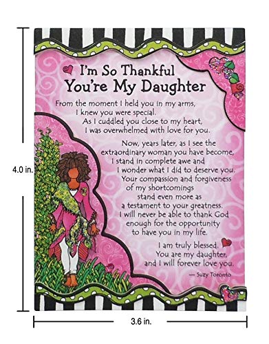 Blue Mountain Arts Daughter Magnet with Easel Back—Birthday, Holiday, Graduation, or "I Love You" Gift by Suzy Toronto, 4.9 x 3.6 Inches (I’m So Thankful You’re My Daughter)