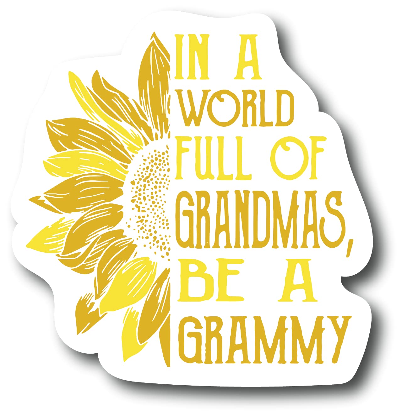 in A World Full of Grandmas Be Grammy 4.0 inch Refrigerator Magnets – Funny Magnets for Fridge Dishwasher, Whiteboard, Toolbox or Car and Truck PM879