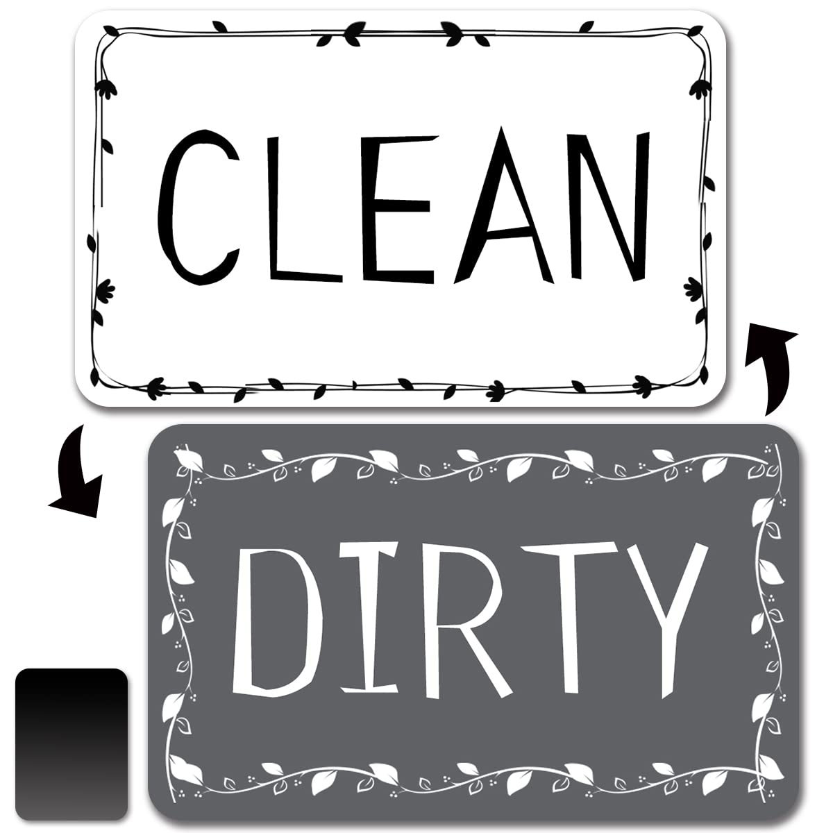 Dishwasher Magnet Clean Dirty Sign for Kitchen Organization and Storage Double Sided Reversible Clean Dirty Magnet for Dishwasher