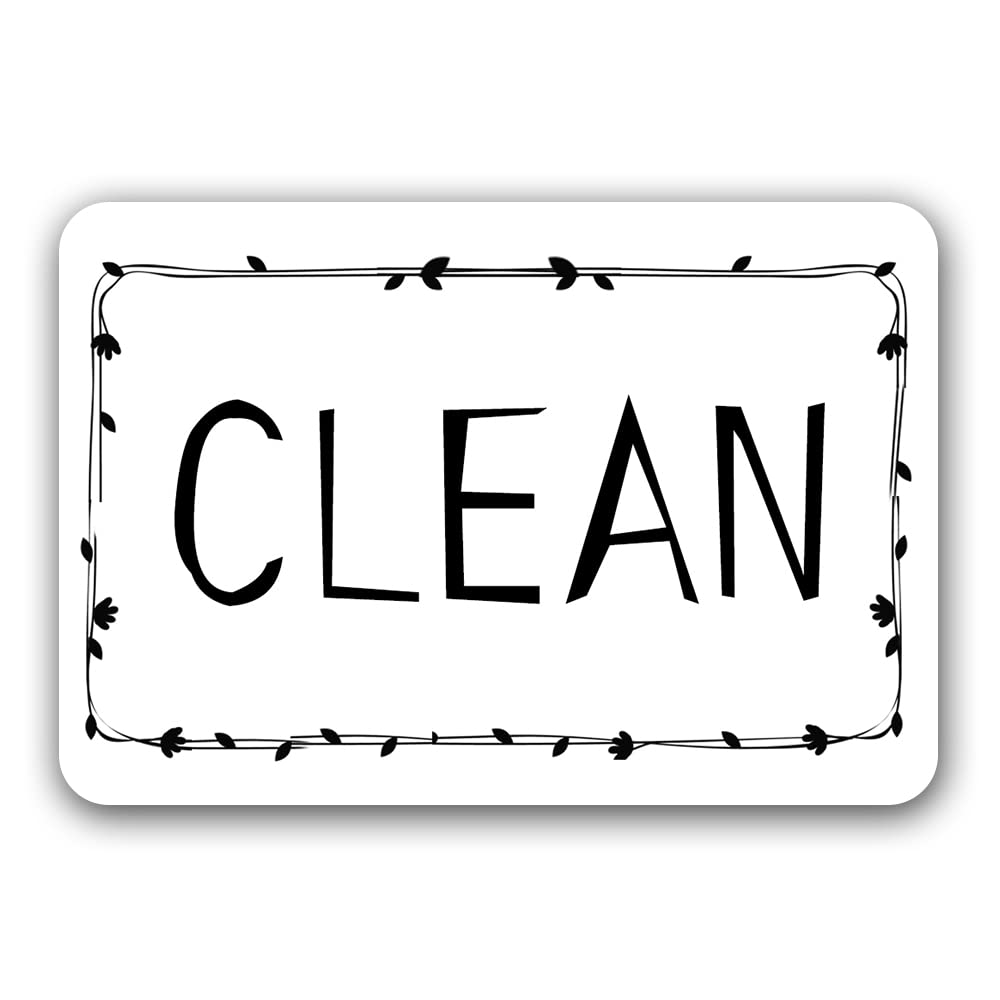 Dishwasher Magnet Clean Dirty Sign for Kitchen Organization and Storage Double Sided Reversible Clean Dirty Magnet for Dishwasher