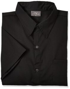 chef code mens kitchen basic uniform cook shirt, black, large us