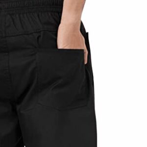 Chef Works Men's Lightweight Baggy Pants, Black, Large