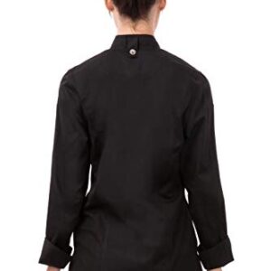 Chef Works Women's Hartford Chef Coat, Black, Medium