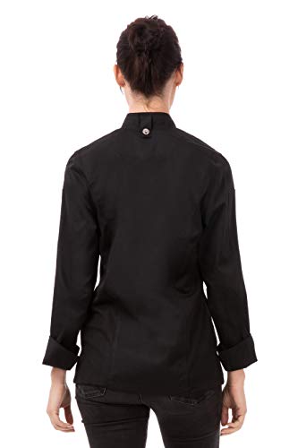 Chef Works Women's Hartford Chef Coat, Black, Medium