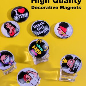 12 Pack Black Girl Magic Refrigerator Magnets-Funny Refrigerator Magnets-Whiteboard Decoration Magnet-Locker Magnets Cute Refrigerator Magnet, Kitchen Classroom and Office