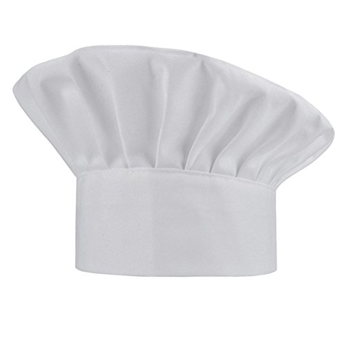 WearHome Chef Hat Adjustable Elastic Baker Kitchen Cooking Hat White