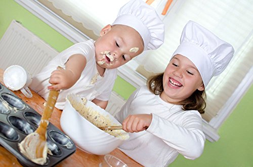 WearHome Chef Hat Adjustable Elastic Baker Kitchen Cooking Hat White