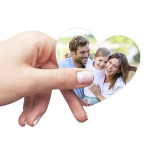 Customized Picture Magnet Heart Shape Personalized Photo Fridge Magnets Add Your Image Text Logo, Kitchen Office Whiteboard Locker Refrigerator Magnets Travel Gift Souvenir Home Decoration