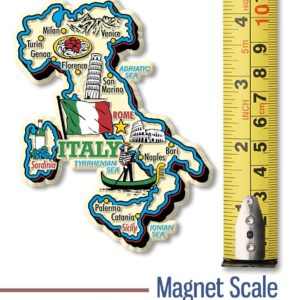 Italy Jumbo Country Map Magnet by Classic Magnets, Collectible Souvenirs Made in The USA