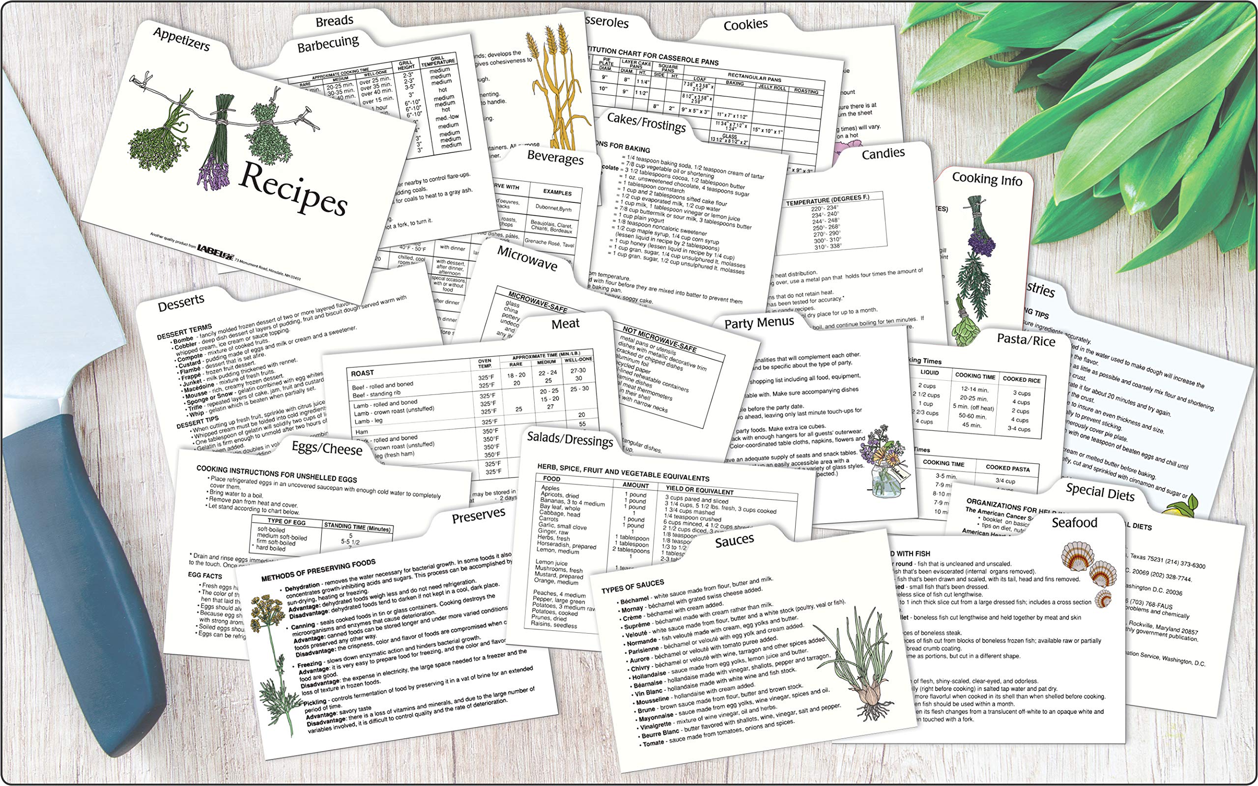 Recipe Card Divider 3-by-5-Inch Set