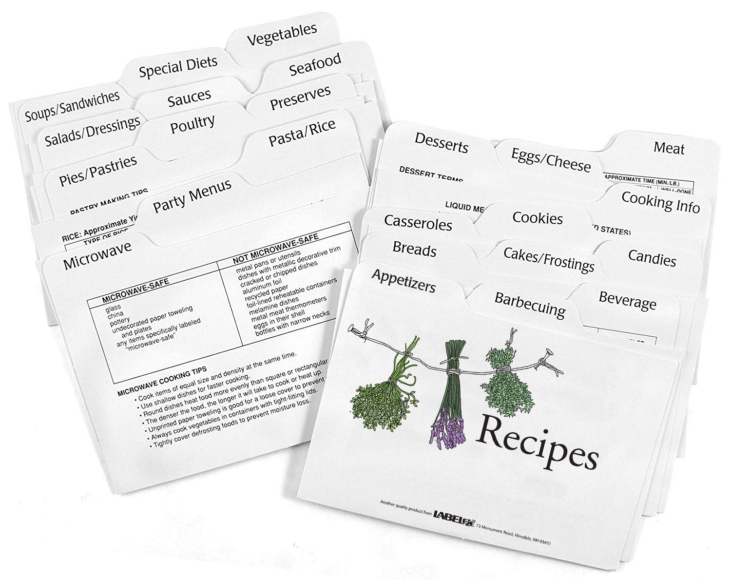 Recipe Card Divider 3-by-5-Inch Set