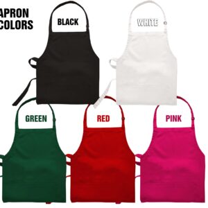 Custom Apron for Women and Mom, Cooking Apron with Custom Name, Women Kitchen Gifts for Mother and Grandma, Birthday, Thanksgiving, Mothers Day from Husban Daughter Son Sister, Personalized Mom Gifts