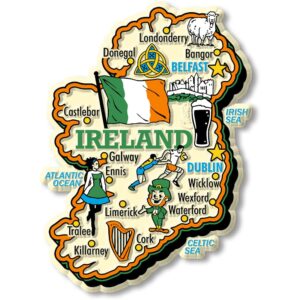 ireland jumbo country map magnet by classic magnets, collectible souvenirs made in the usa