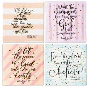 Pipilo Press 8 Pack Inspirational Bible Verse Magnets for Fridge, Christian Office Decor, Scripture Gifts (2.5 in)