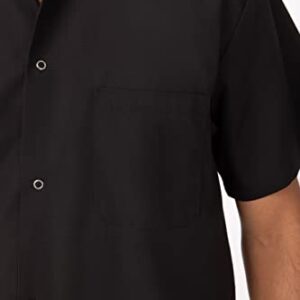 Chef Works Men's Utility Cook Shirt, Black, Large