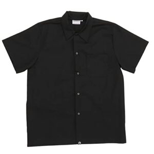 Chef Works Men's Utility Cook Shirt, Black, Large