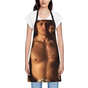 antcreptson ~ sam heughan outlander1 piece waterproof oxford cloth adjustable waist strap waterproof apron, black, 28 x 33 inches