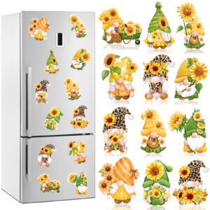 12pcs sunflower gnome refrigerator magnets spring sunflower party decorations spring sunflower refrigerator magnets sunflower spring gnome fridge garage door magnets for fridge car mailbox decor