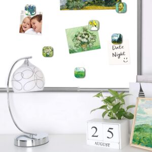 MORCART 30Pack Decorative Magnets Art Fridge Magnets Cute Refrigerator Magnets Glass Magnets for Locker Whiteboard School Office and Kitchen (Vangogh)