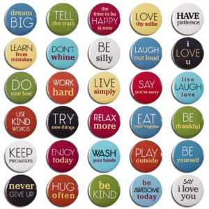 30 pieces motivational round fridge magnets inspirational round quote magnets positive saying round magnets funny colorful motivation magnets for classroom office home decor