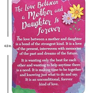 Blue Mountain Arts Miniature Easel Print with Magnet "The Love Between a Mother and Daughter Is Forever" 4.9 x 3.6 in., Christmas, Birthday, Graduation, Mother's Day, or "I Love You" Gift