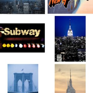 Set of 12 Large New York Refrigerator Magnets Souvenir Set of 3" x 4.5" Fridge Magnets with Great Printing Quality. Made in USA