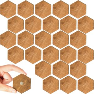 30 pcs wooden fridge magnets hexagon locker magnets magnetic refrigerator magnets whiteboard magnets decorative magnets office magnets cute magnets wood magnets for refrigerator fridge kitchen cabinet