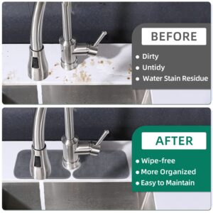 Sink Splash Guard Behind Faucet: LOPNUR Kitchen Faucet Absorbent Mat, Faucet Mat for Kitchen Sink, Microfiber Cloth Faucet Splash Catcher Machine Washable (2 Pack, 17.7''x4.5'')