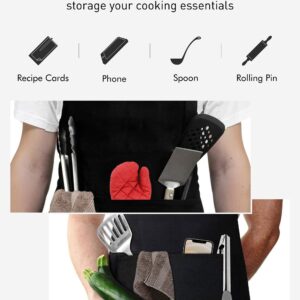 XBPDMWIN Funny Cooking Aprons for Men - I Like My Butt Rubbed and My Pork Pulled - Grilling BBQ Apron for Mens with 2 Pockets - Birthday Gifts for Men, Husband, Boyfriend, Guy, Dad, Friends, Him